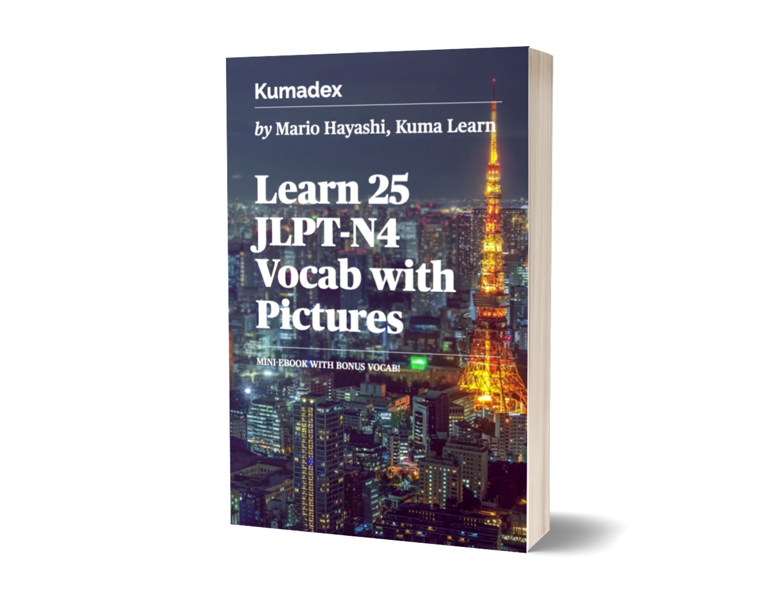 Kuma Learn - 25 JLPT-N4 Japanese vocab with pictures eBook